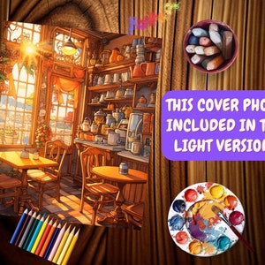 Coloring Book Cafe Coloring Pages Cozy Cafe Shop Coloring Sheets Coffee ...