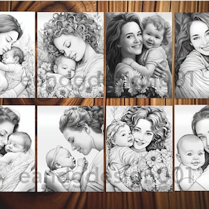 Mother and Baby Coloring Pages Motherhood Coloring Sheets Quality ...