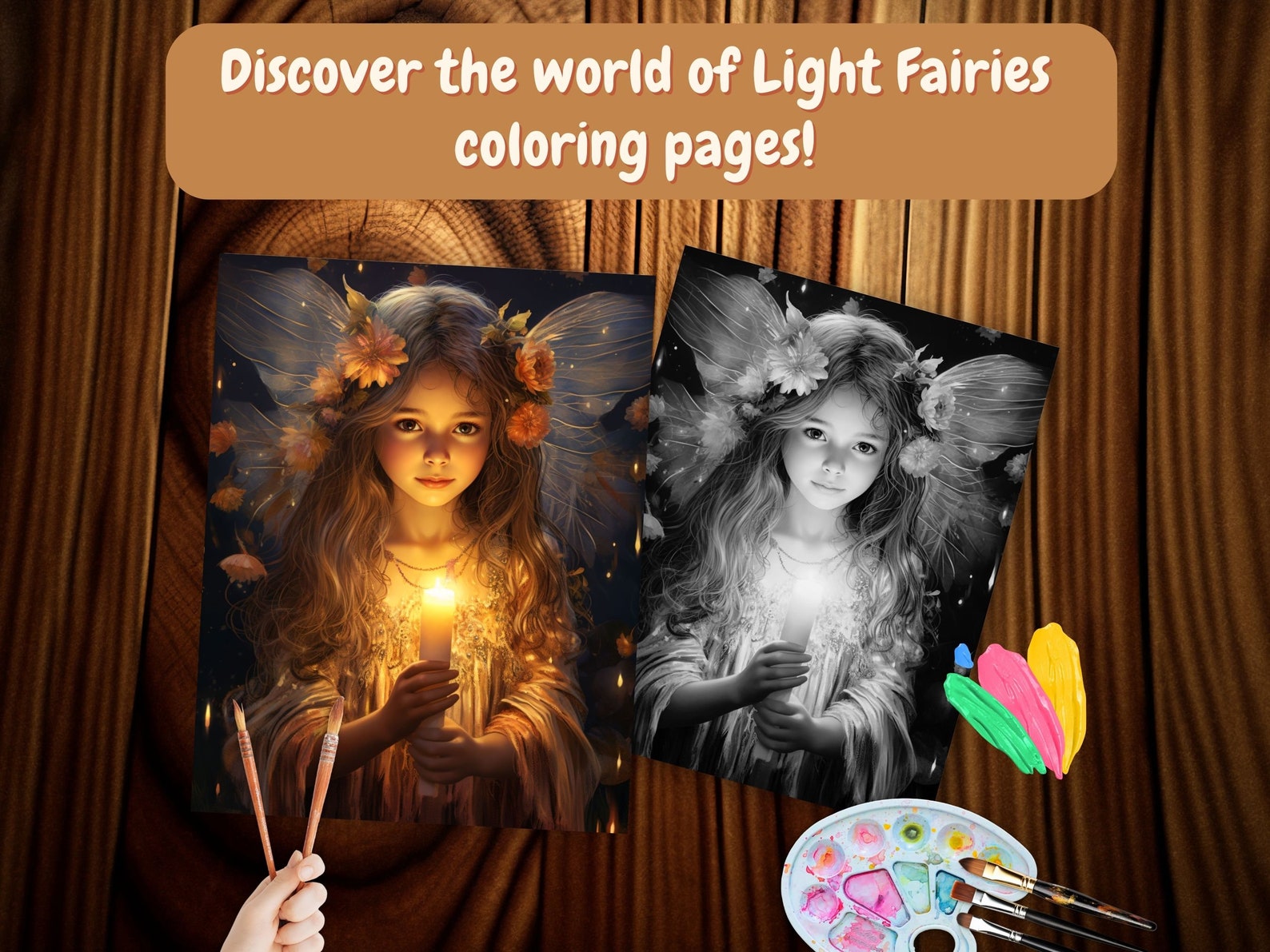 Light Fairies Coloring Book Fairies With Lights Coloring Pages for ...