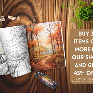 Minimalist Autumn Charm Coloring Pages for Adults Fall Theme Coloring ...