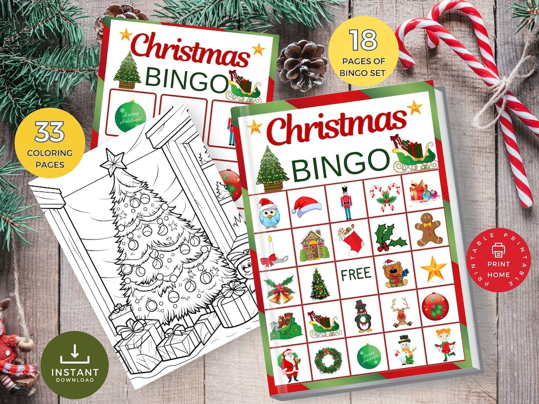 Christmas Activity Bingo, Printable Christmas Bingo Games, Christmas ...