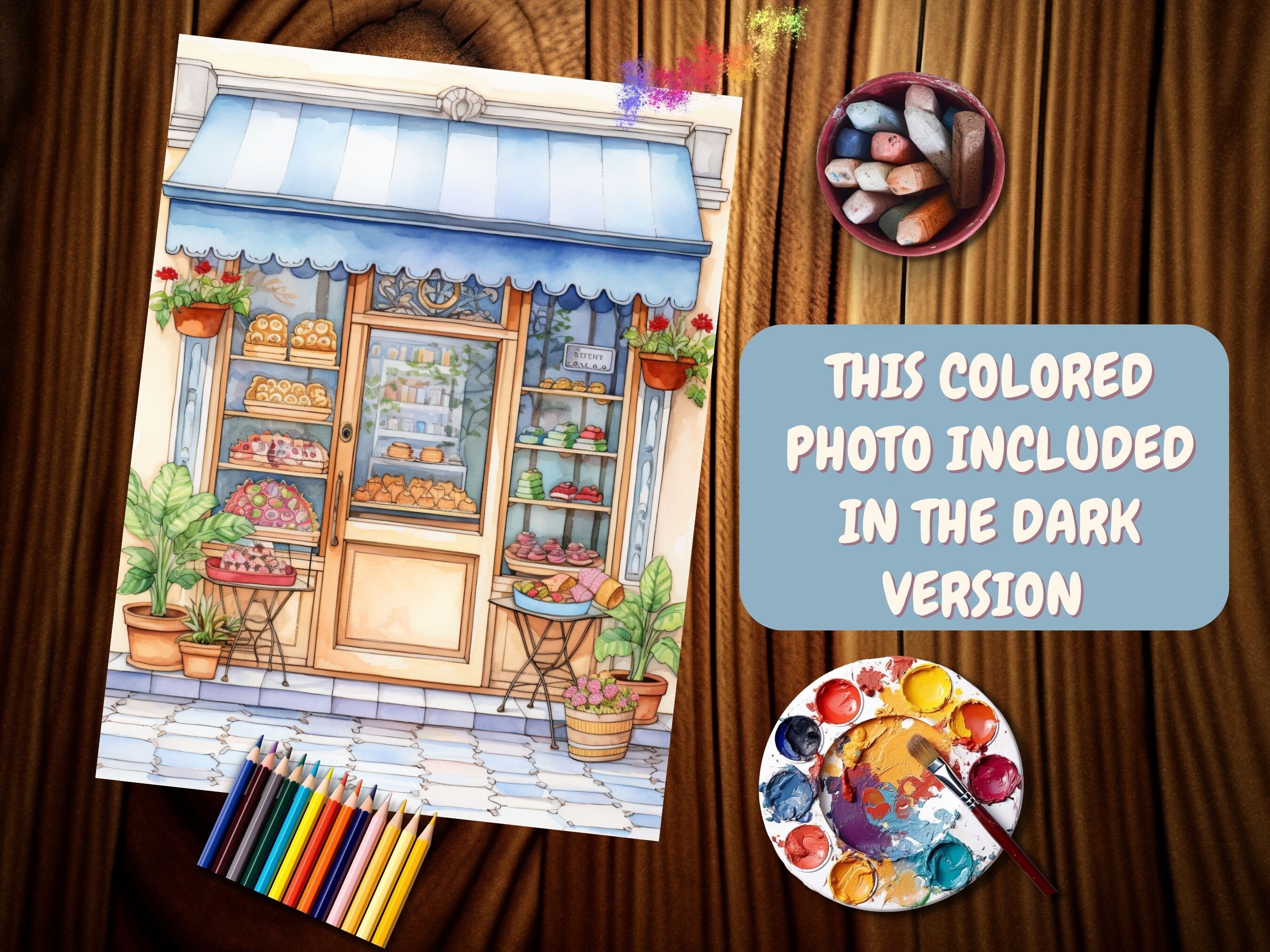 Coloring Pages for Adults Printable Bakery Coloring Pages Instant ...