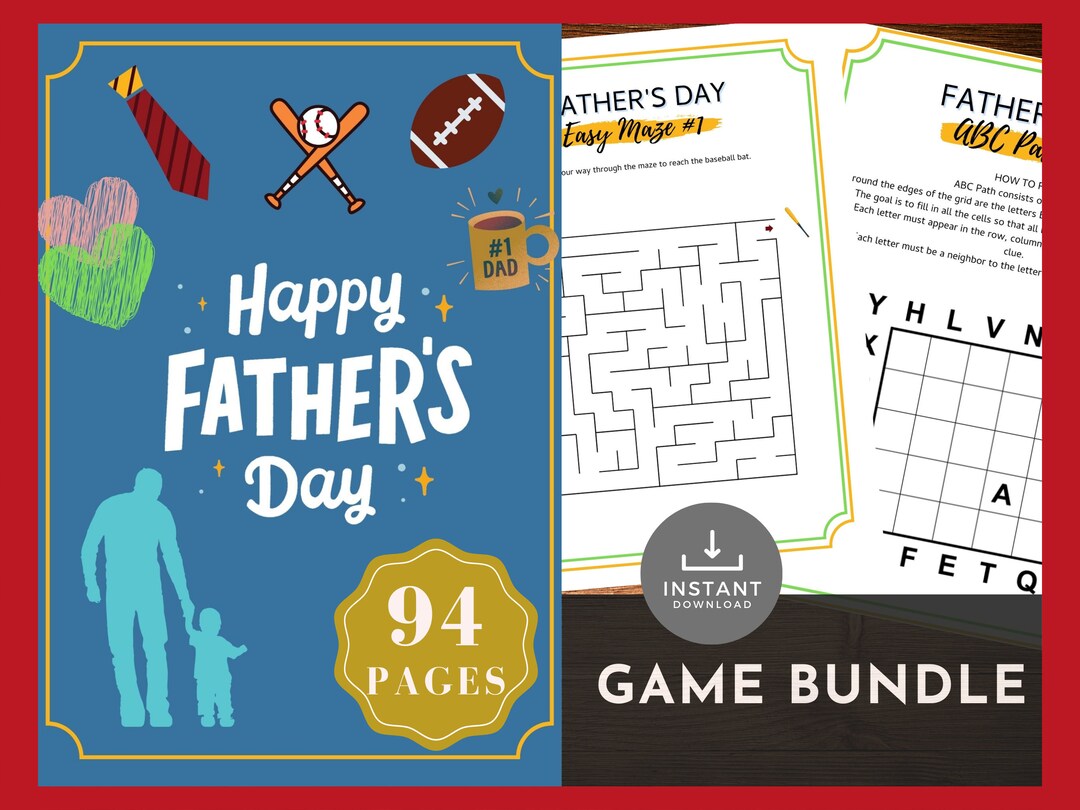 Father's Day Printable, Instant Download, All About My Dad, Father's ...