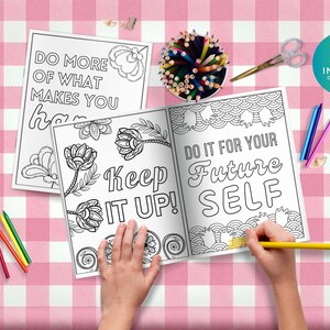 Self Love Coloring Pages Think Like a Girl Boss Affirmation Coloring ...