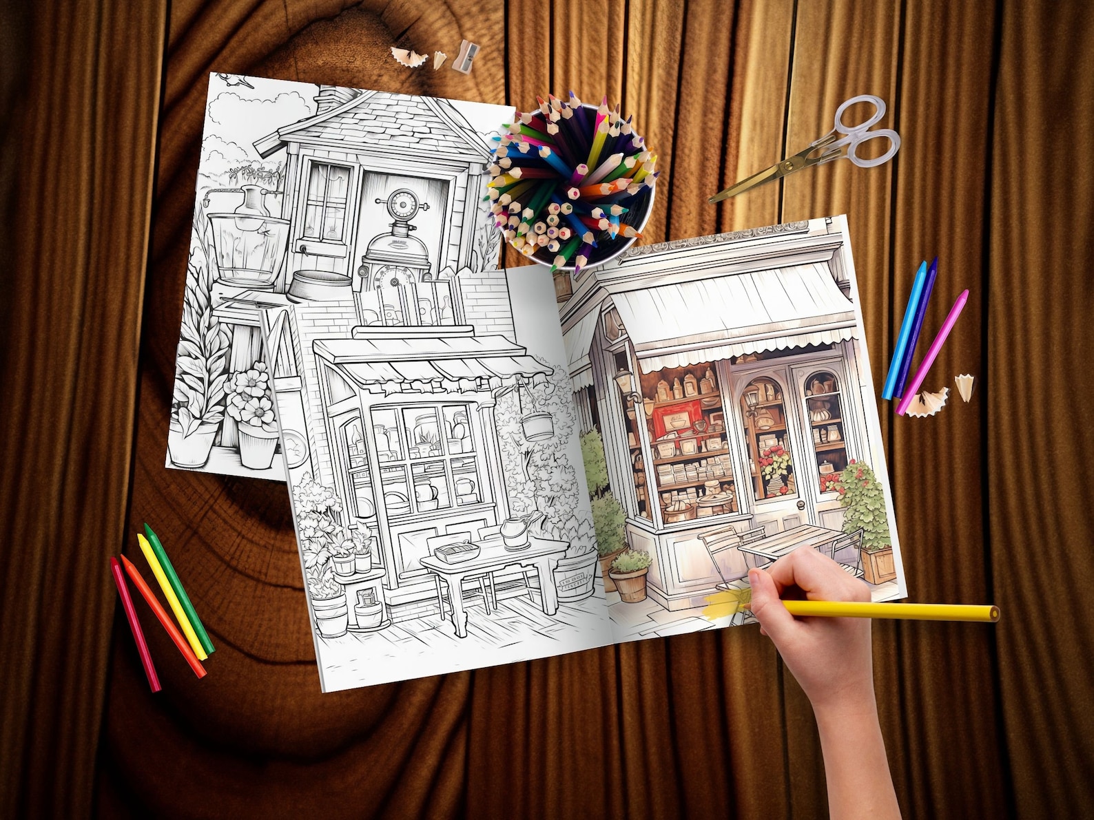 Minimalist Scenery Coloring Pages Minimalist Boho Coloring Book ...