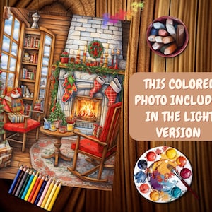 Coloring Winter Scene Coloring Pages Printable Winter Christmas Scene ...