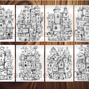 Doodle House Coloring Pages Printable Unique Architectural Coloring ...