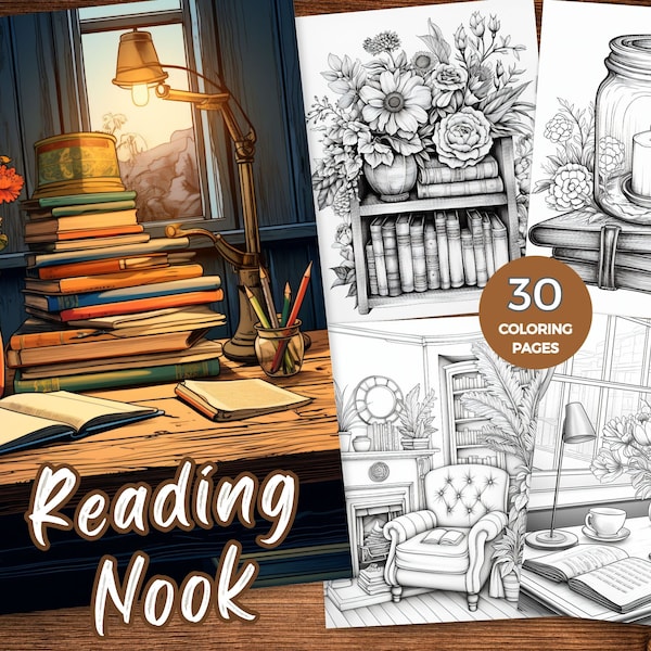 Coloring Pages Cozy Corners - Etsy