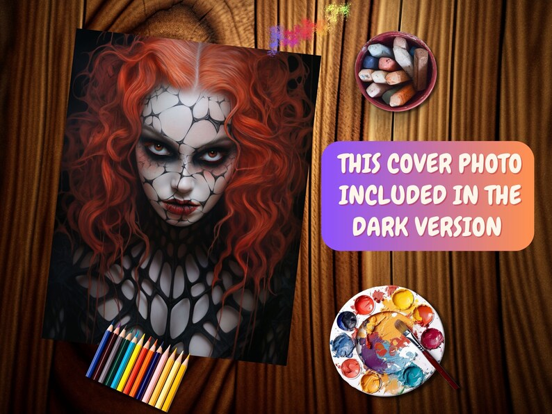 Spooky Miss Nightmare Coloring Pages for Adults Fantasy Coloring Pages ...
