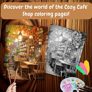 Coloring Book Cafe Coloring Pages Cozy Cafe Shop Coloring Sheets Coffee ...