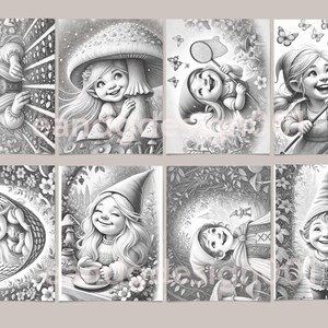 Garden Gnome Coloring Pages Garden Gnome Girl Coloring Book Happy Gnome ...
