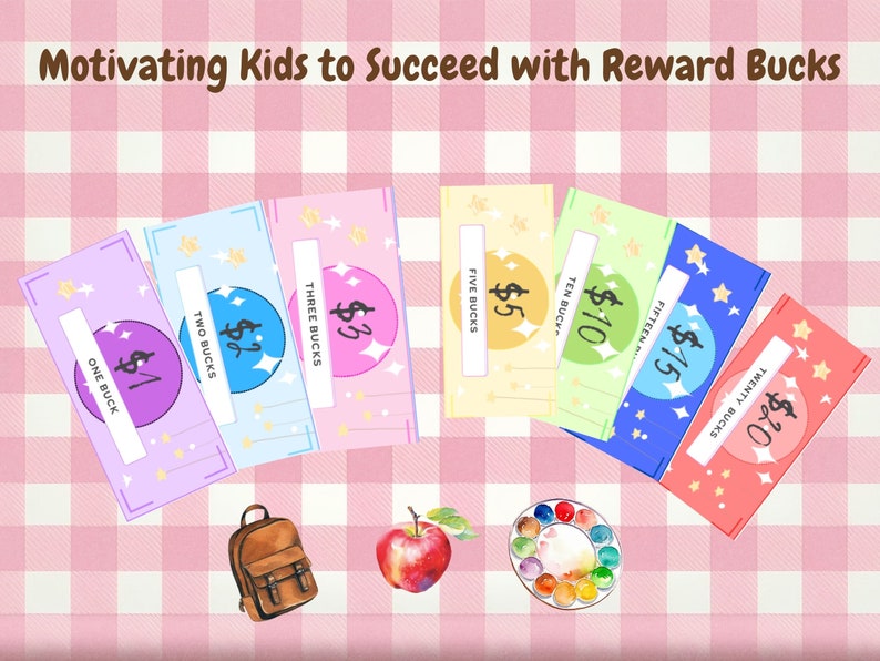 Editable Kids Reward Bucks Printable INSTANT DOWNLOAD Mom - Etsy