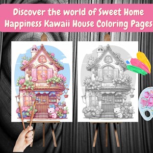 Kawaii House Coloring Pages Kawaii Coloring Sheets Printable Coloring ...
