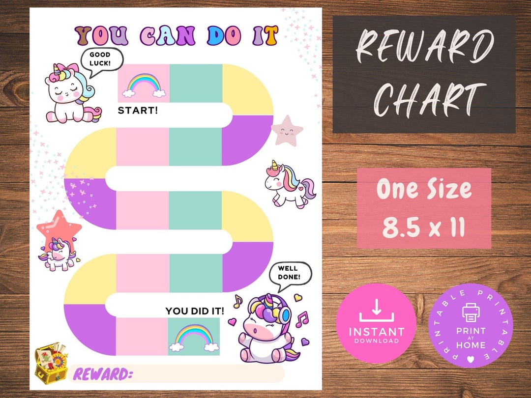 Printable Unicorn Reward Chart | Sunshine Behavior Chart | Kids Routine ...