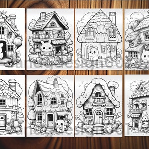 Kawaii House Coloring Pages Kawaii Coloring Sheets Printable Coloring ...