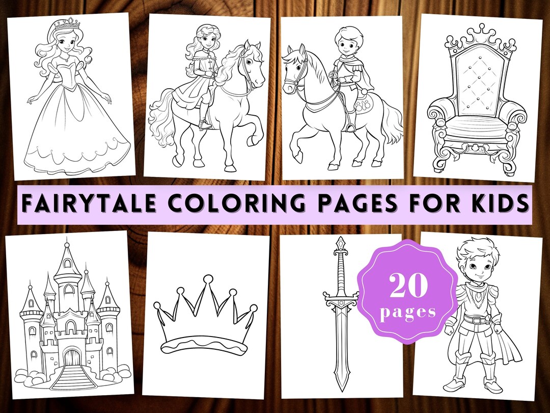 Fairytale Coloring for Kids Fairytale Castle Coloring Pages of Princess ...