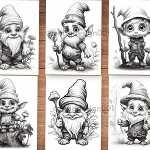 Garden Gnome Coloring Page, Spring Gnome Coloring Page, Kids and Adults ...