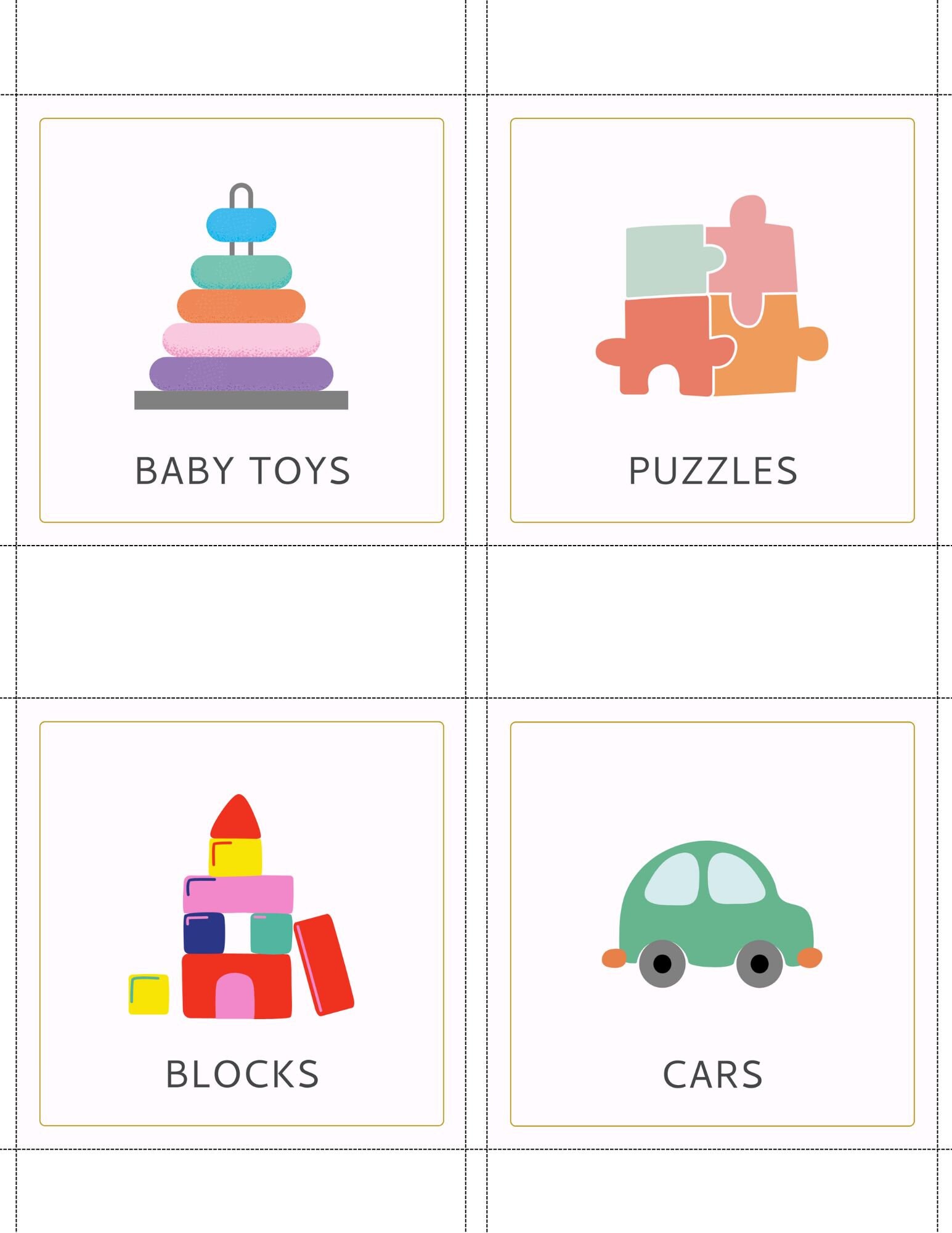 Editable Toy Bin Labels Template Playroom Toy Labels Minimalist ...