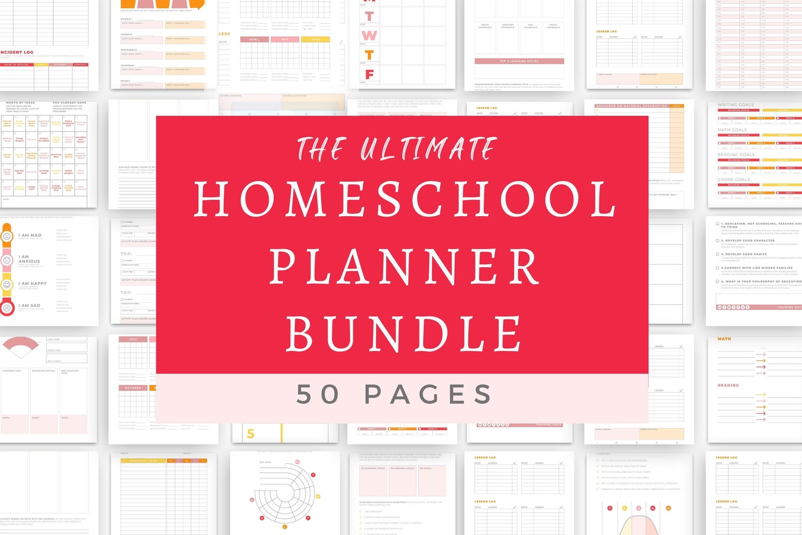 50 Pages HOMESCHOOL Planner Printable Home School Planner - Etsy