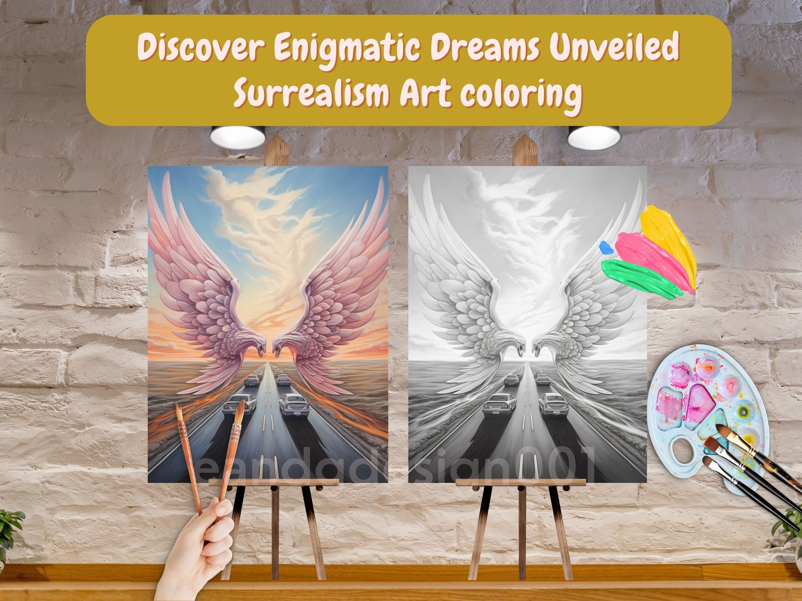 Surrealism Coloring Pages Fantasy Landscape Coloring Book Surreal Art ...