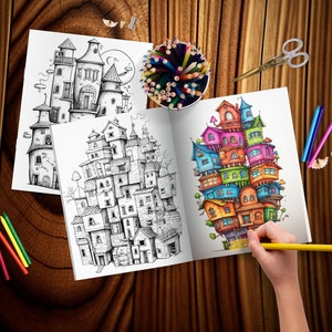Doodle House Coloring Pages Printable Unique Architectural Coloring ...
