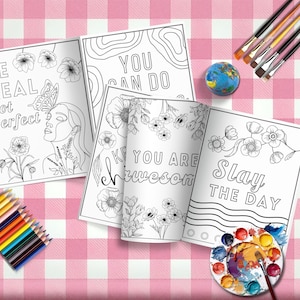 Self Love Coloring Pages Think Like a Girl Boss Affirmation Coloring ...