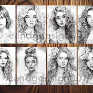 Hairstyles Coloring Pages of Hairstyles Coloring Book Fashion Hair ...
