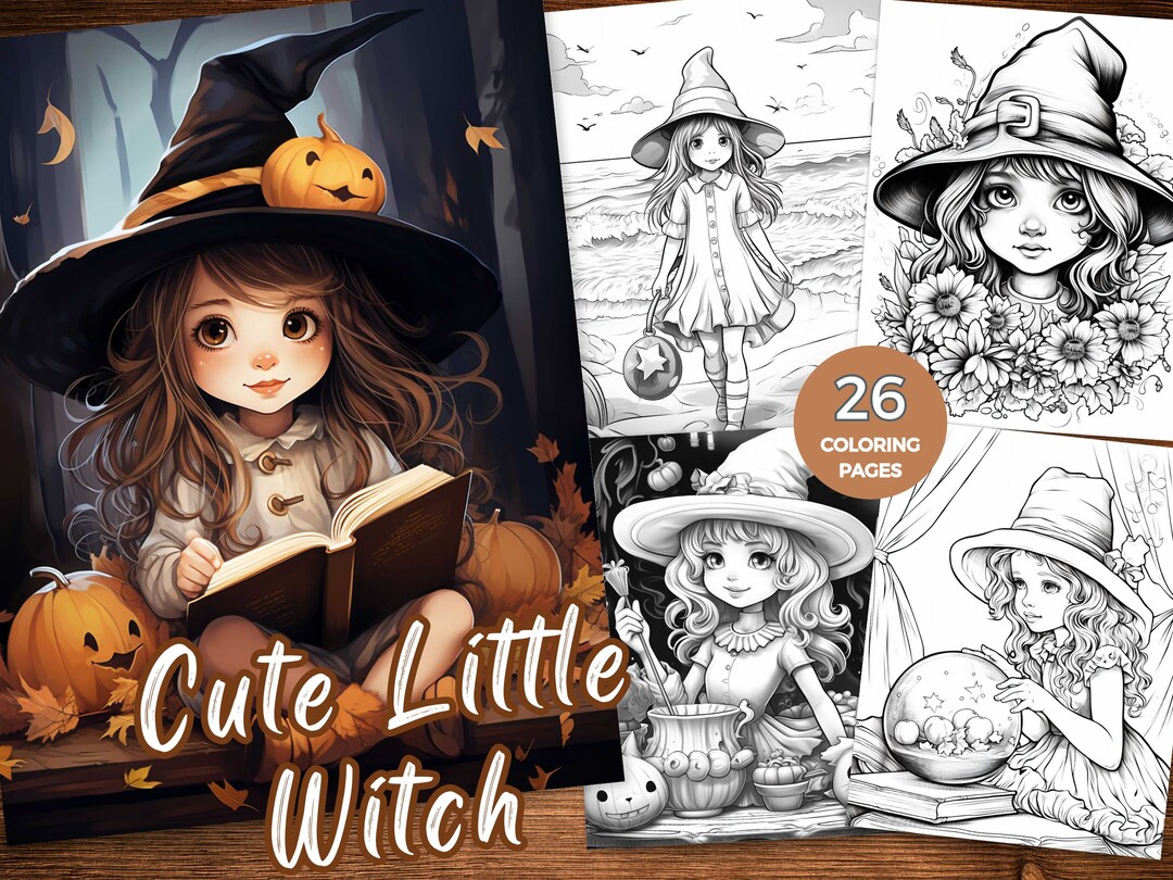 Little Witch Coloring Pages, Fantasy Coloring Pages, Witch Aesthetic ...