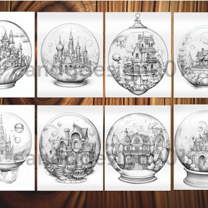 World in a Bubble Coloring Pages for Adults World in a Crystal Ball ...