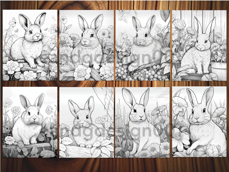 Rabbit Printable Coloring Pages Rabbit Coloring Picture Coloring Page ...