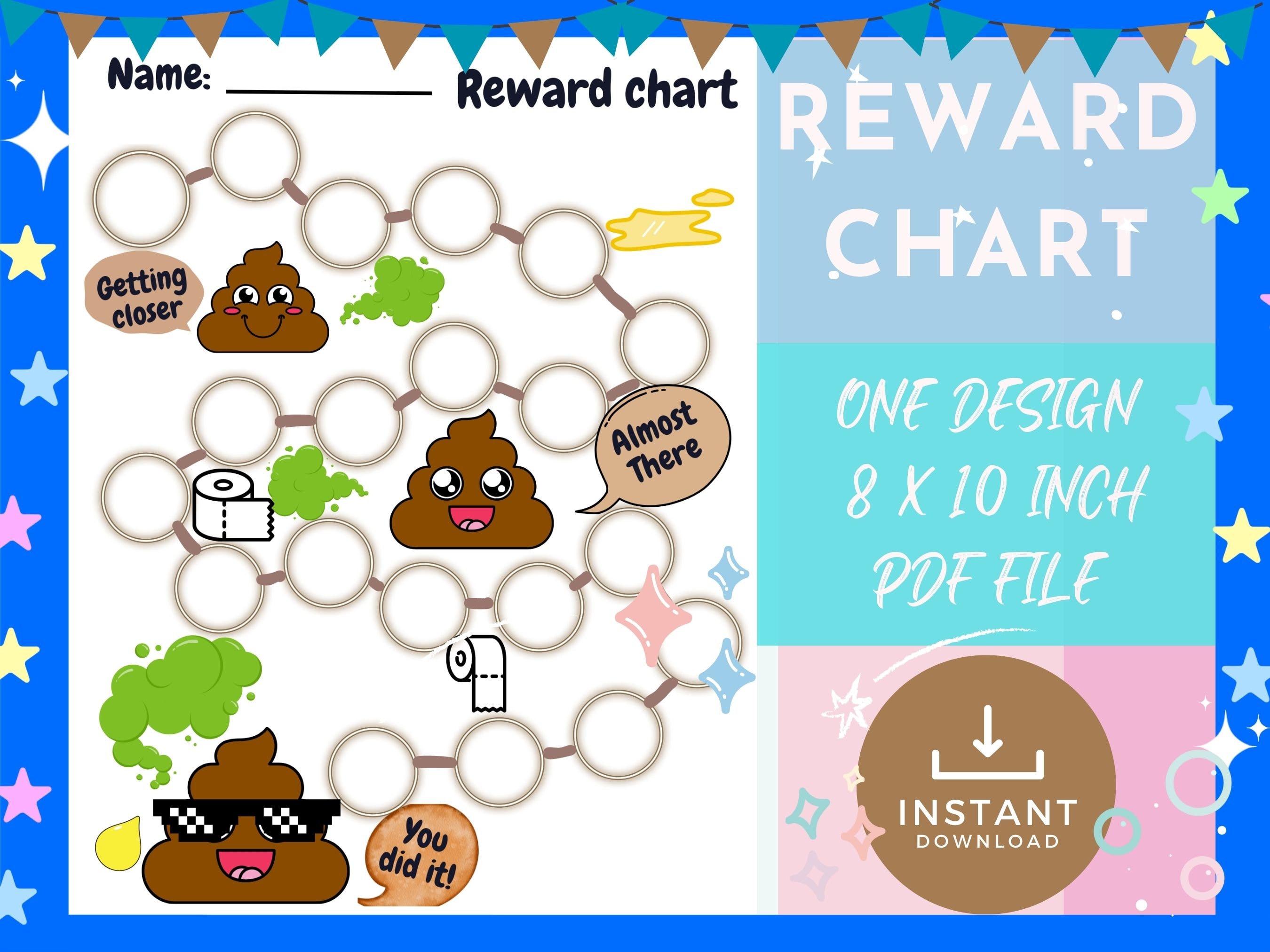 Potty Chart Potty Training Chart Custom Sticker Chart Potty - Etsy Canada