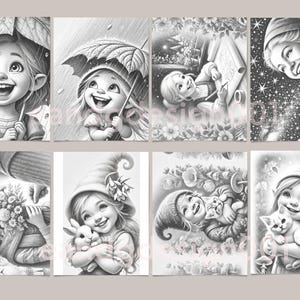 Garden Gnome Coloring Pages Garden Gnome Girl Coloring Book Happy Gnome ...
