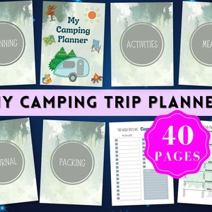 Editable Camping Trip Planner Printable, INSTANT DOWNLOAD, Camping ...