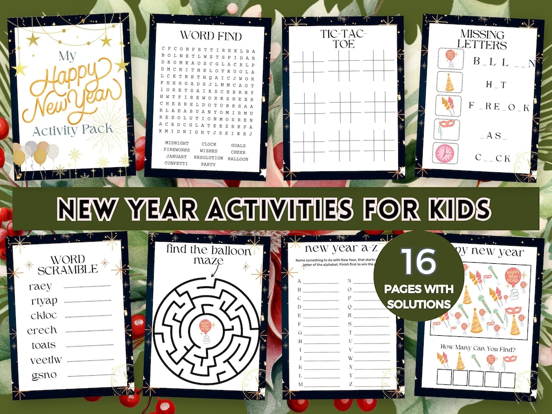 New Years Activities for Kids New Year Eve Games Activities for Kids ...