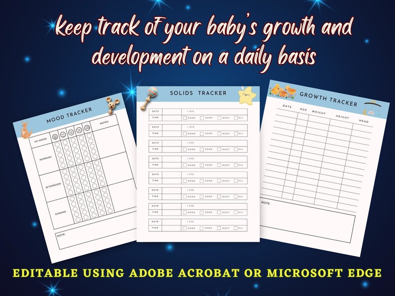 Baby Daily Log INSTANT DOWNLOAD Printable Baby Care Log - Etsy