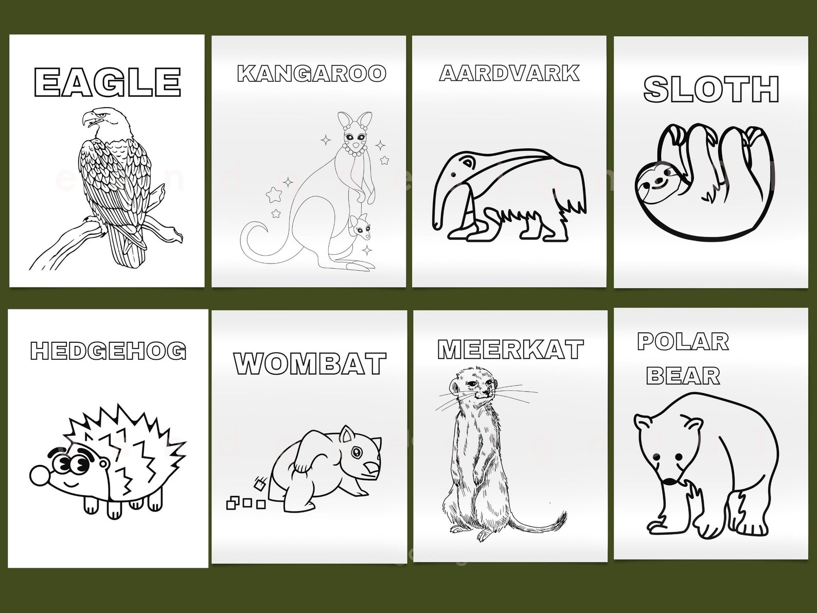 Printable Wild Animal Coloring Pages for Kids Wild Animals Coloring ...