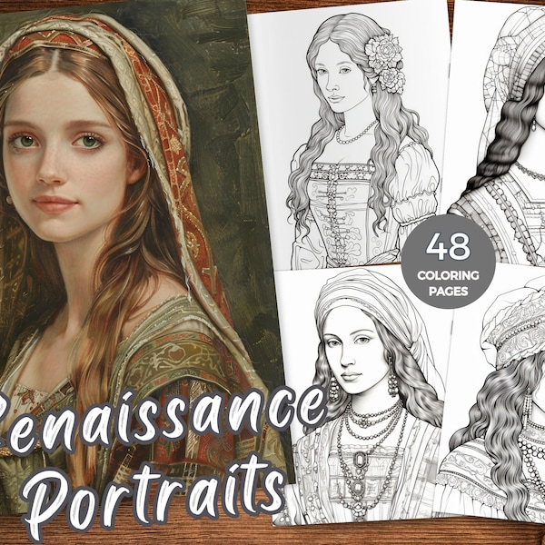 Renaissance Coloring Book - Etsy