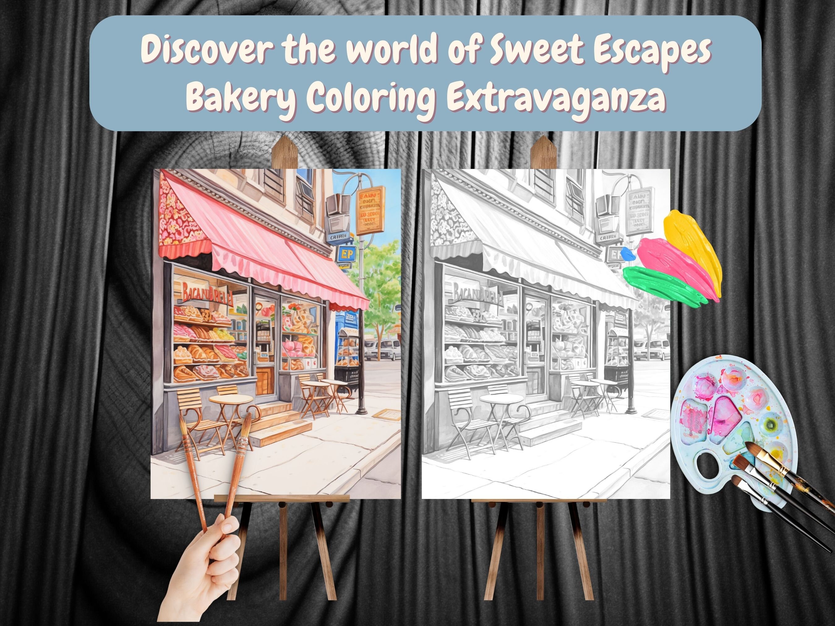 Coloring Pages for Adults Printable Bakery Coloring Pages Instant ...