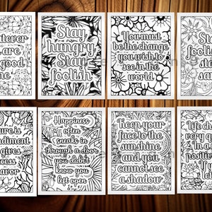 Motivational Quotes Coloring Pages Pdf Positive Affirmation Adult ...