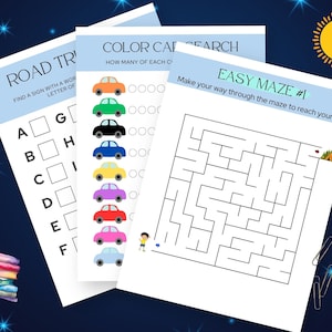 Binder Road Trip Printables Games Bundle Car Activities for Family ...