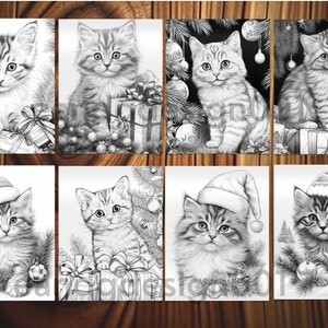 Cute Christmas Cat Coloring Pages Christmas Coloring Pages Cats ...