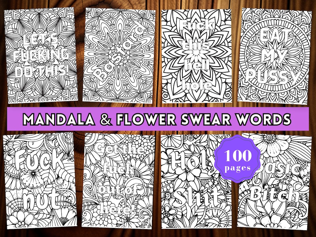 Swear Words Coloring Pages for Adults Coloring Books Swear Word ...