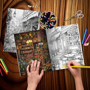 Coloring Book Cafe Coloring Pages Cozy Cafe Shop Coloring Sheets Coffee ...