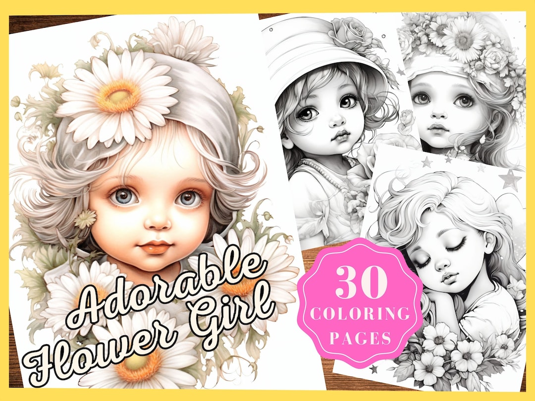 30 Adorable Little Girl Coloring Page Book instant Download printable 30-adorable-little-girl-coloring-page-book-instant-download-printable