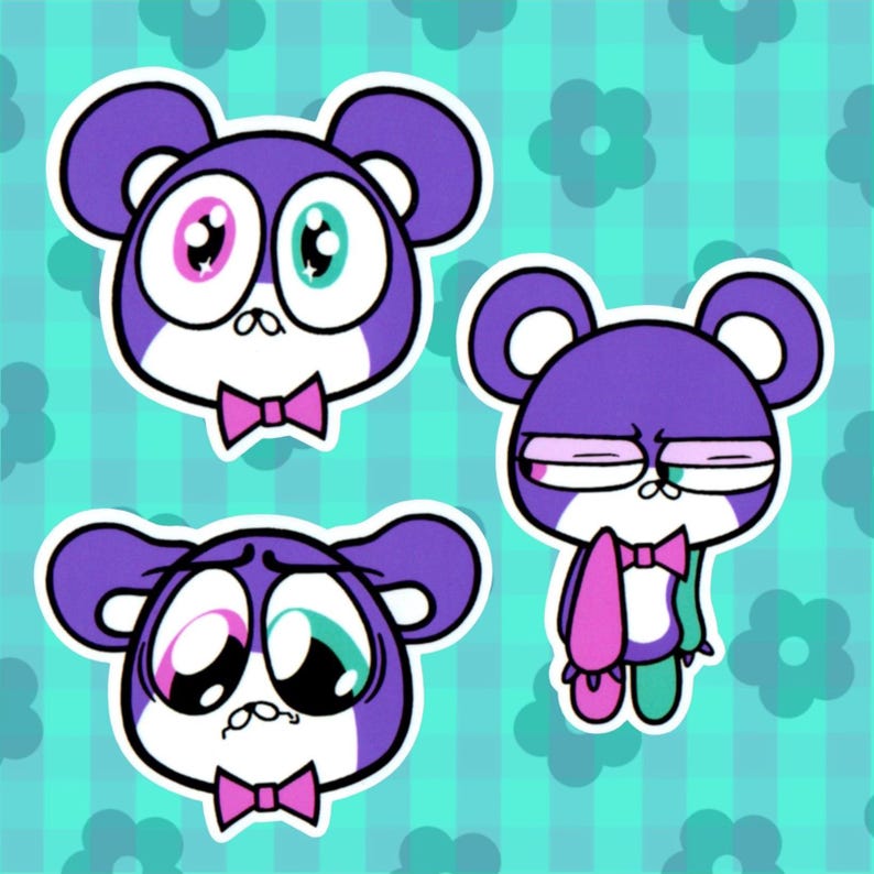 BEZEL as BEARZEL From Chikn Nuggit Sticker Pack - Etsy