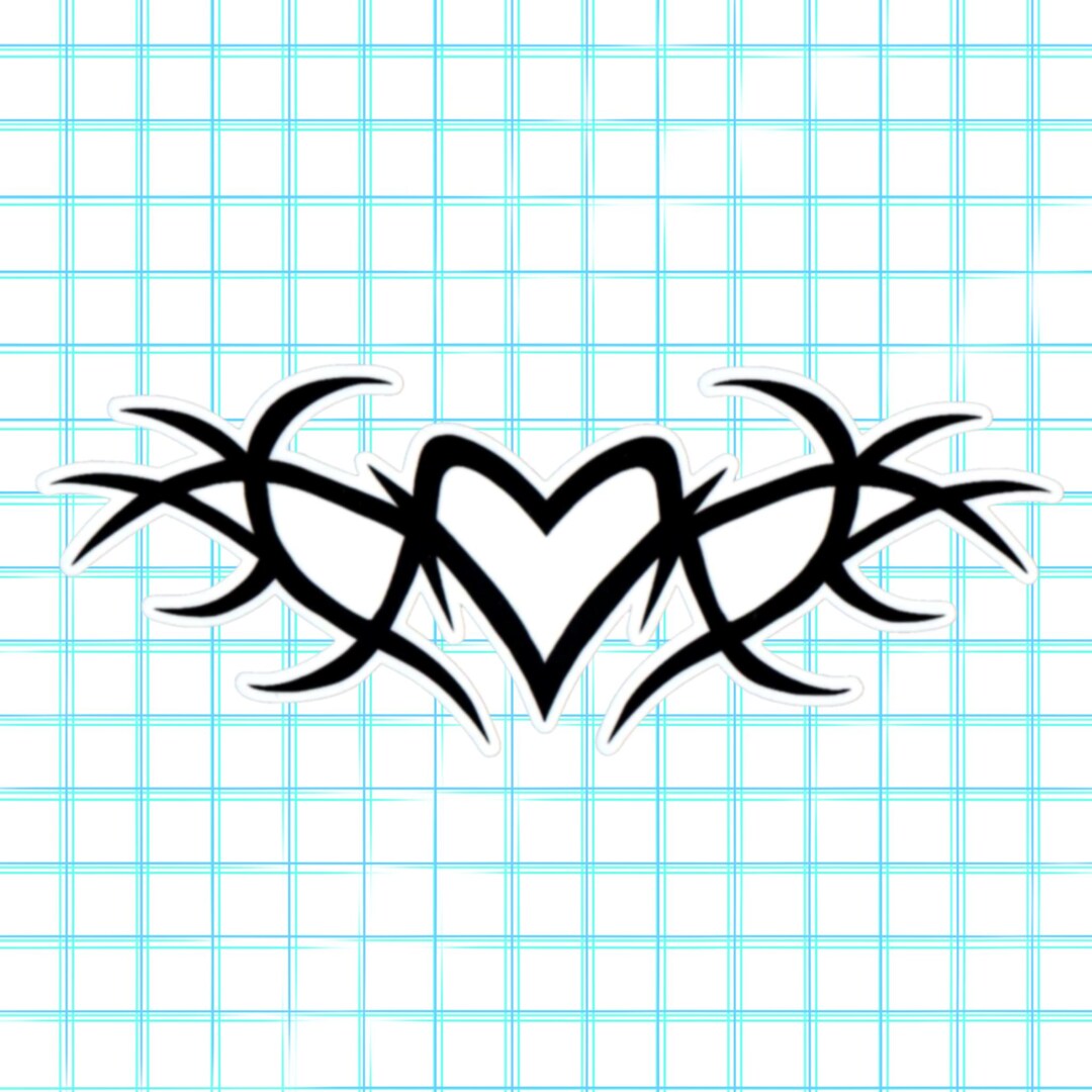 BARBED HEART Sticker - Etsy