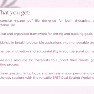 Sfbt Worksheets Goal Setting Solution Focused Therapy School Counselor ...