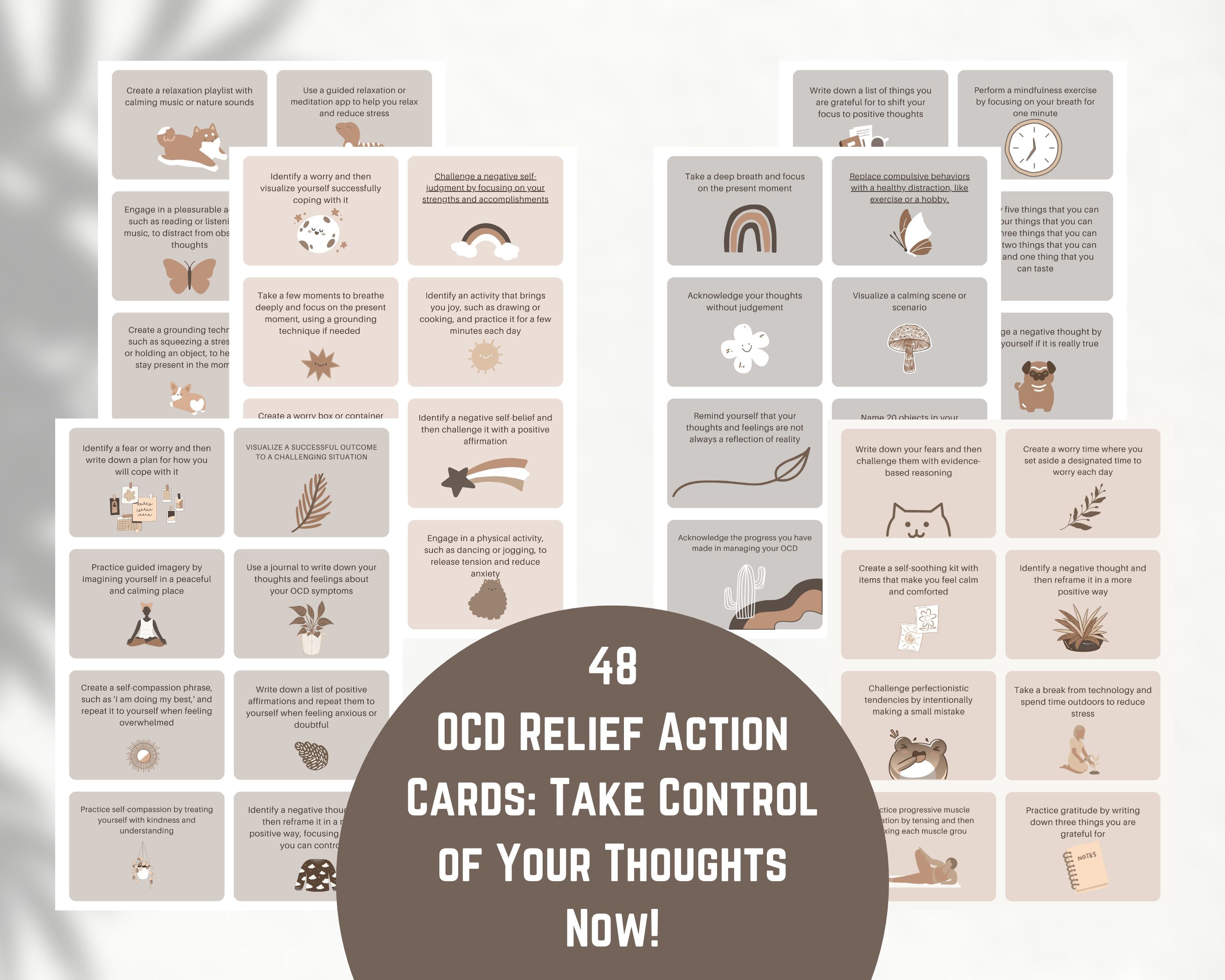 OCD Ocd Therapy Worksheets Ocd Worksheet Mental Health Planner Ocd ...