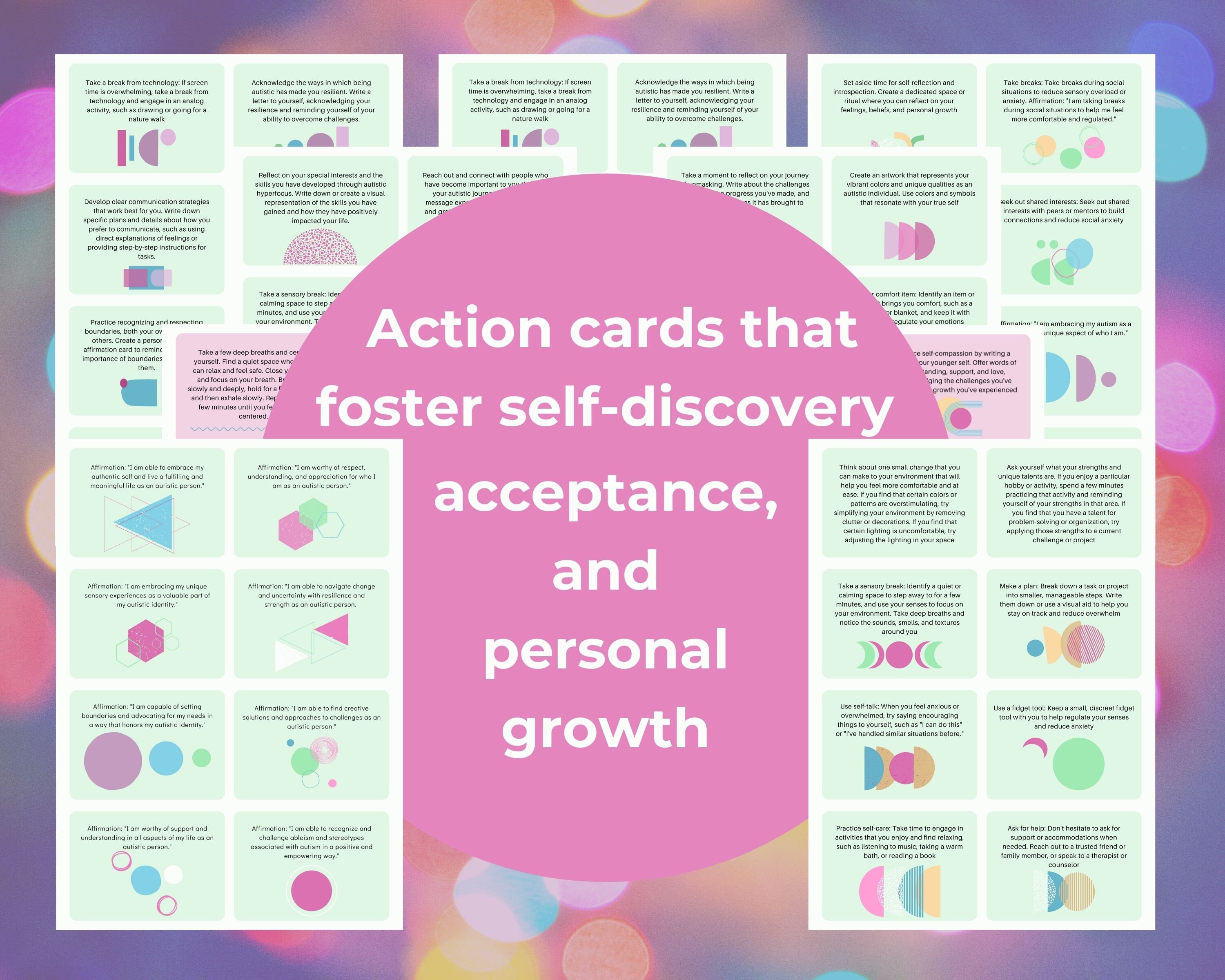 Unmask Autism Cards Therapy Unmasking Autism Planner Stimming ...