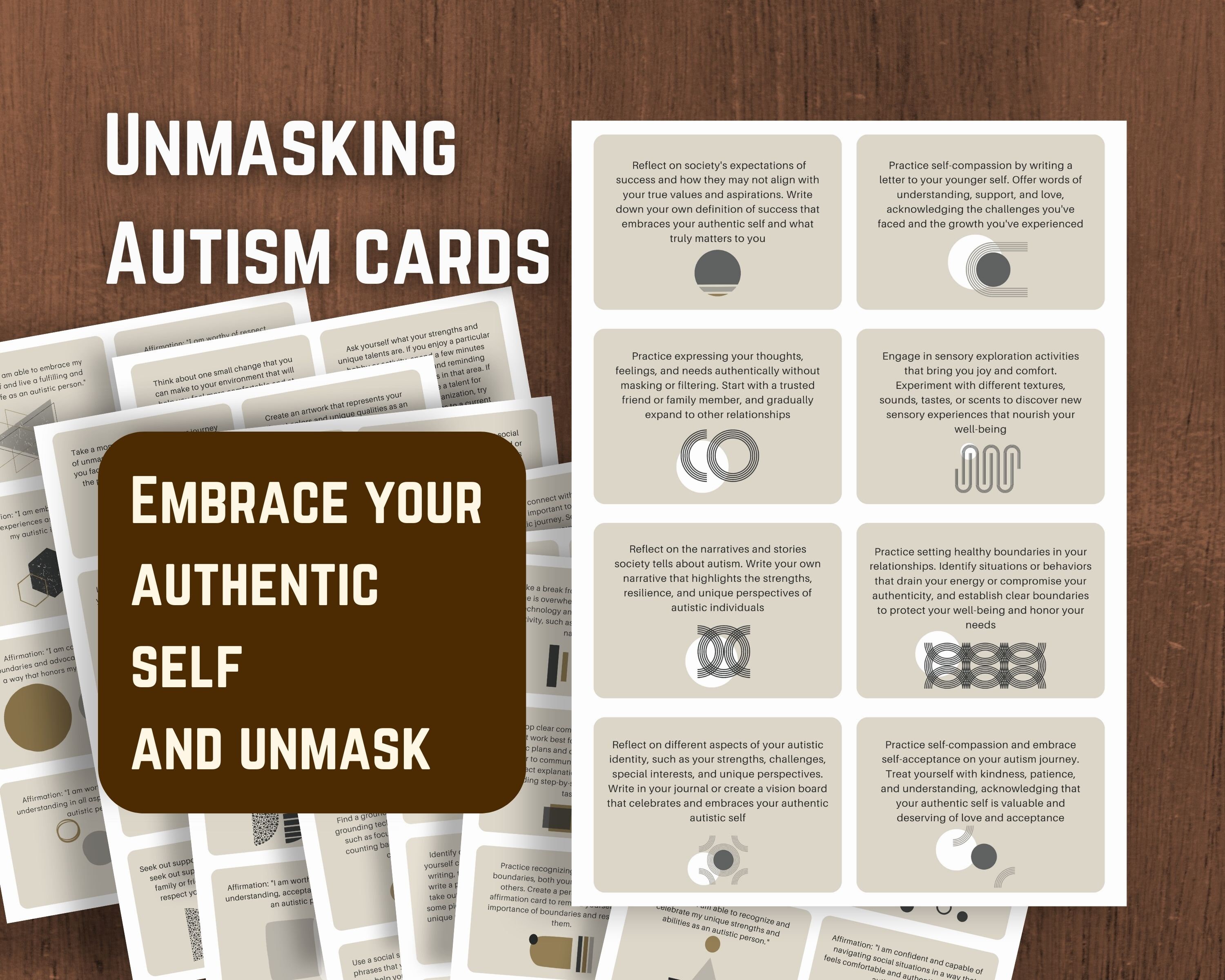 Unmask Autism Cards Neurodivergent Journal Mental Health - Etsy Canada